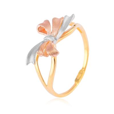 China 18kt Gold Engagement Ring Rose Yellow White Gold Custom Size Women Anniversary Gift for sale