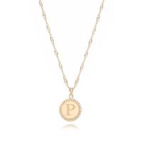 China 18K Gold ‘P’ Pendant Necklace for sale