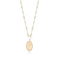 China 18K Gold ‘P’ Pendant Necklace for sale