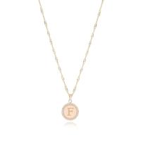 China 18K Gold ‘F’ Pendant Necklac for sale