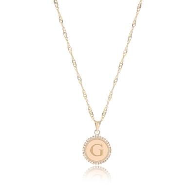 China 18K Gold ‘G’ Pendant Necklace for sale