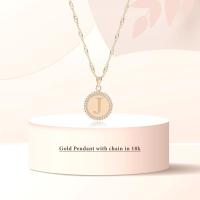 China 18K Gold ‘J’ Pendant Necklace for sale