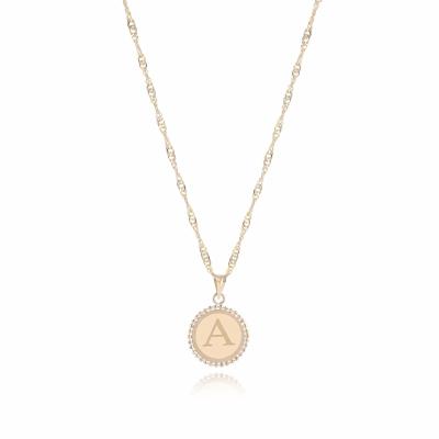 China 18K Gold ‘A’ Pendant Necklace for sale