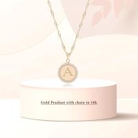 China 18K Gold ‘A’ Pendant Necklace for sale