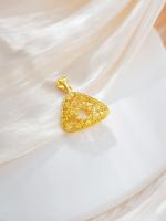 China Qicai 24K Gold Jewelry - Genuine 24K Gold Round Design with Lobster Clasp for Everyday Wear for sale