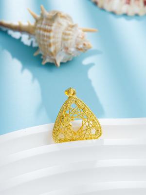 China Qicai 24K Gold Jewelry - Genuine 24K Gold Round Design with Lobster Clasp for Everyday Wear for sale