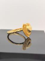 China Heart-Shaped 925 Sterling Silver Ring with 24K Gold Plating - Unisex Simple Design Lobster Clasp Jewelry for sale