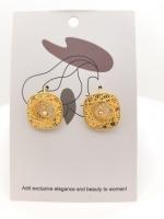 China 24K Pure Gold Earrings with Lobster Clasp - 99.9% Purity Rose Gold Jewelry for Everyday Wear for sale
