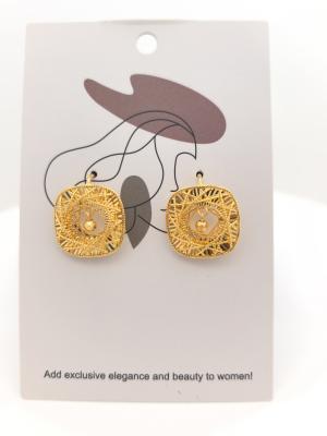 China 24K Pure Gold Earrings with Lobster Clasp - 99.9% Purity Rose Gold Jewelry for Everyday Wear for sale