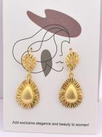 China 925 Sterling Silver Drop-Shaped Earrings with Gold Plating - Lobster Clasp, Unisex Jewelry for sale