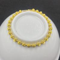 China 18K Yellow Gold Cateyes Beads Bracelet Au750 Custom Length Bulk Sale for Women Ladies Girls Mothers Gifts for sale