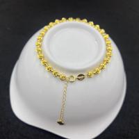 China 18K Yellow Gold Cateyes Beads Bracelet Au750 Custom Length Bulk Sale for Women Ladies Girls Mothers Gifts for sale