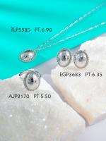 China Platinum Jewelry Set with Necklace, Earrings & Ring - Pt950 Purity, 35x Rarer Than Gold, Superior Durability for sale