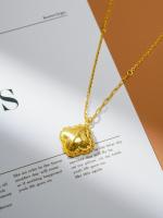 China Four-Leaf Clover 24K Gold Pendant Jewelry with Lobster Clasp - IGI Certified 99.9% Pure Gold for sale