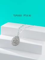 China AU750 Platinum Water Droplet Jewelry Set with IGI Certification - Necklace, Rings & Earrings 95% Pure for sale