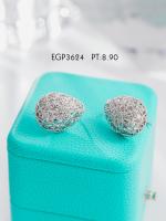 China AU750 Platinum Water Droplet Jewelry Set with IGI Certification - Necklace, Rings & Earrings 95% Pure for sale