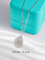 China AU750 Platinum Water Droplet Jewelry Set with IGI Certification - Necklace, Rings & Earrings 95% Pure for sale