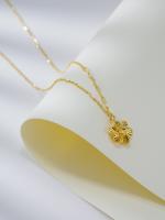 China 18K Gold Custom Flower Pendant Rings Earrings Christmas Gift Jewelry Unisex 75% Gold for sale