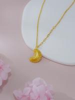 China 18K Gold Moon Pendant Earrings Set Unisex Classic Jewelry Gift Custom for sale