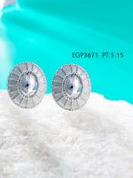 China Platinum Wheel Shape Jewelry Set - 95% Pure Pt950 Necklace, Earrings & Ring with Permanent Luster for sale