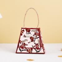 China Christmas Square Shopping Candy Logo Printed Paper Bags Custom Order and Shopping Bag for sale