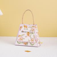 China Christmas Square Shopping Candy Logo Printed Paper Bags Custom Order and Shopping Bag for sale