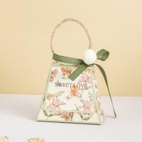 China Christmas Square Shopping Candy Logo Printed Paper Bags Custom Order and Shopping Bag for sale