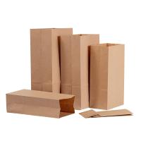 China Bio-degradable Kraft Paper Bread Bag Custom Greaseproof FO with Gravnre Printing for sale