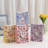 China Cute Bunny Embossed Easter Party Decoration Bag Custom Color Accepted Bio-degradable for sale