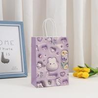 China Cute Bunny Embossed Easter Party Decoration Bag Custom Color Accepted Bio-degradable for sale