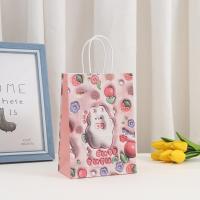 China Cute Bunny Embossed Easter Party Decoration Bag Custom Color Accepted Bio-degradable for sale