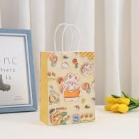 China Cute Bunny Embossed Easter Party Decoration Bag Custom Color Accepted Bio-degradable for sale