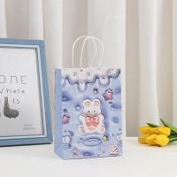China Cute Bunny Embossed Easter Party Decoration Bag Custom Color Accepted Bio-degradable for sale