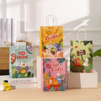 China Kraft Paper Easter Bunny Gift Bag for Holiday Party Hand Candy Luxury Packaging Style for sale