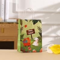 China Kraft Paper Easter Bunny Gift Bag for Holiday Party Hand Candy Luxury Packaging Style for sale