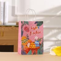 China Kraft Paper Easter Bunny Gift Bag for Holiday Party Hand Candy Luxury Packaging Style for sale