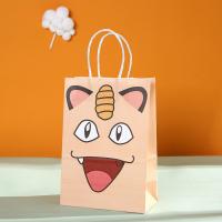 China Jigglypuff Squirtle Monsters Theme Kraft Paper Gift Bag for Children's Birthday Party for sale