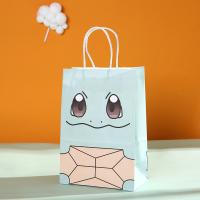 China Jigglypuff Squirtle Monsters Theme Kraft Paper Gift Bag for Children's Birthday Party for sale