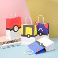 China Custom Logo Cartoon Kraft Paper Hand Packing Candy Food Party Paper Bag for Canned Food for sale
