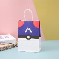 China Custom Logo Cartoon Kraft Paper Hand Packing Candy Food Party Paper Bag for Canned Food for sale