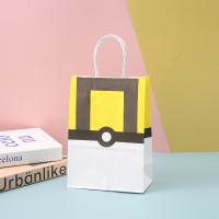 China Custom Logo Cartoon Kraft Paper Hand Packing Candy Food Party Paper Bag for Canned Food for sale