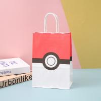 China Custom Logo Cartoon Kraft Paper Hand Packing Candy Food Party Paper Bag for Canned Food for sale