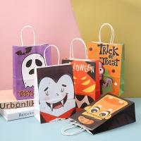 China Eco-friendly Halloween Party Gift Bag Kraft Paper Bag for Cross-Border Sales on Amazon for sale