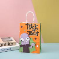China Eco-friendly Halloween Party Gift Bag Kraft Paper Bag for Cross-Border Sales on Amazon for sale