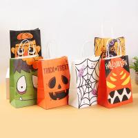 China Eco-friendly Halloween Party Gift Bag Kraft Paper Bag for Cross-Border Sales on Amazon for sale