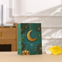 China Moon Festival Kraft Paper Printed Shopping Hand Party Candy Paper Bag for Celebrations for sale