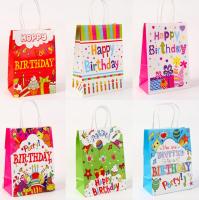 China Customized Logo Brown Kraft Paper Tote Bag for Birthday Party Clothing Gift Packaging for sale
