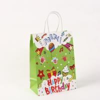 China Customized Logo Brown Kraft Paper Tote Bag for Birthday Party Clothing Gift Packaging for sale