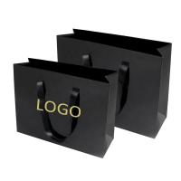 China Custom Order Accepted Luxury Paper Bags with Ribbon Handle and Your Logo on Cardboard for sale