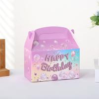 China Glitzy Birthday Cake Dessert Box with Art Paper Shopping Bag and Muffin Baking Box for sale